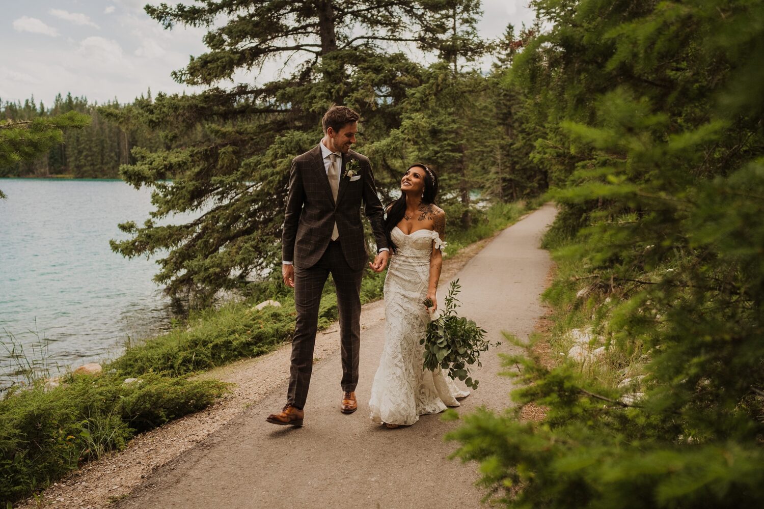 Jasper Elopement Photographer | Jorianne & Chris & Zeppelin